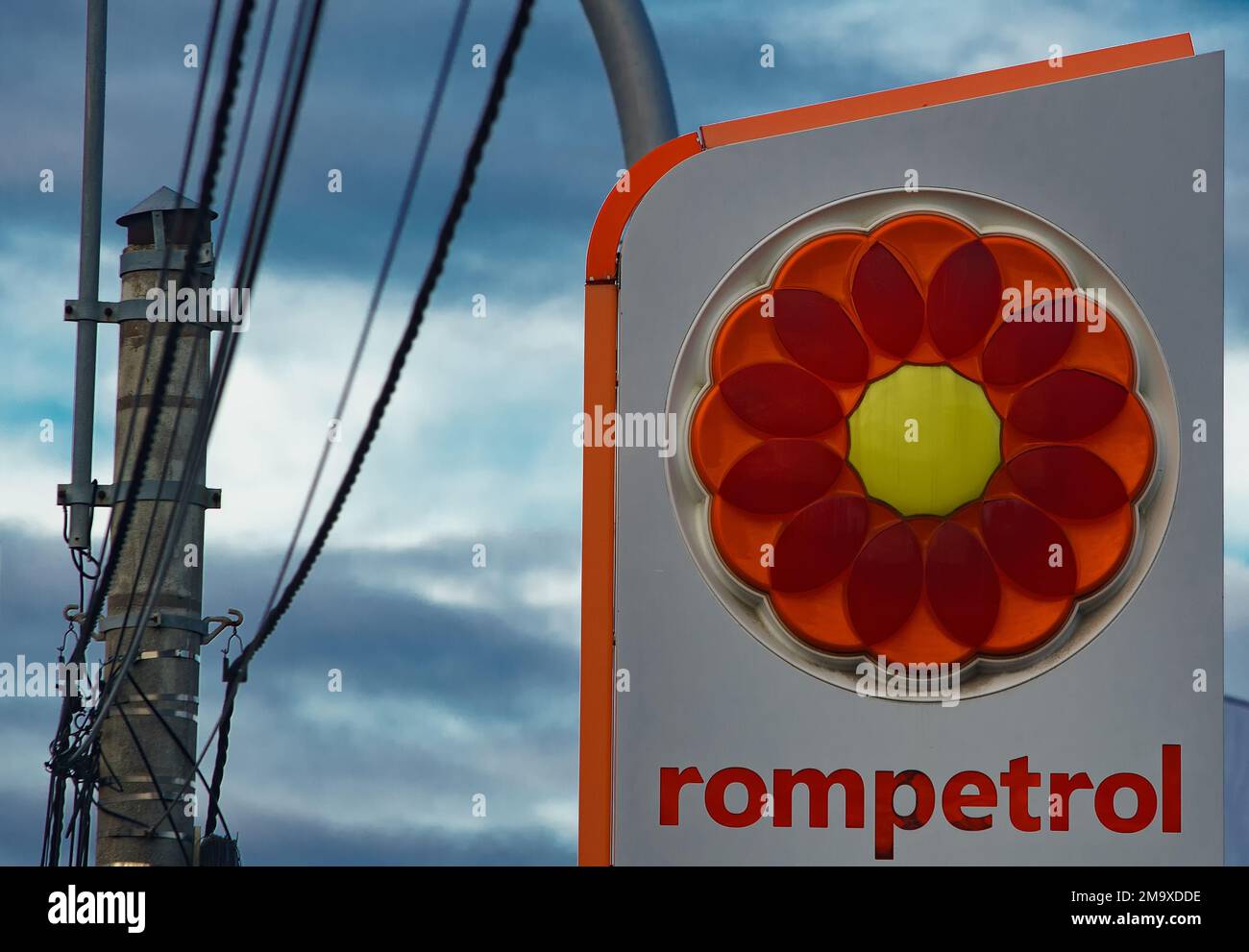 Bucharest, Romania - January 17, 2023: A Rompetrol gas station is seen ...