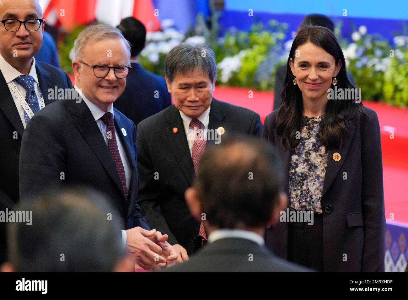 Australia's Prime Minister Anthony Albanese, left, ASEAN Secretary ...