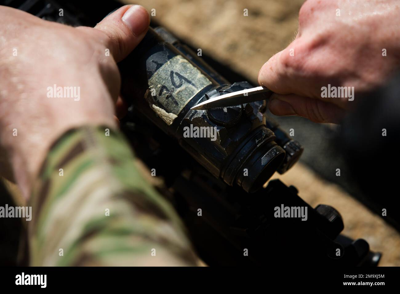 U.S. Army Spc. Jameson Harris, a visual information specialist assigned ...