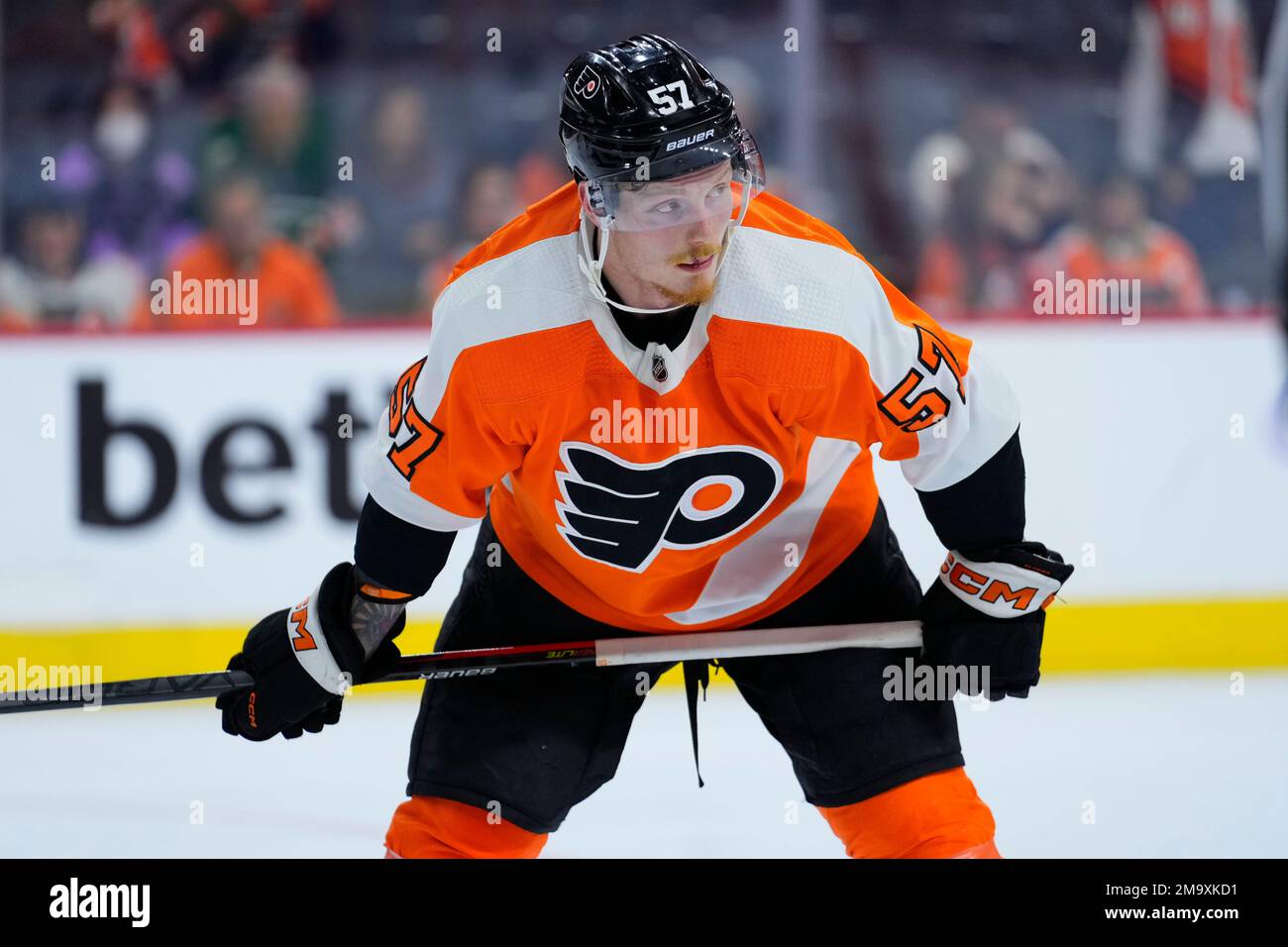 Philadelphia Flyers' Wade Allison plays during an NHL hockey game ...