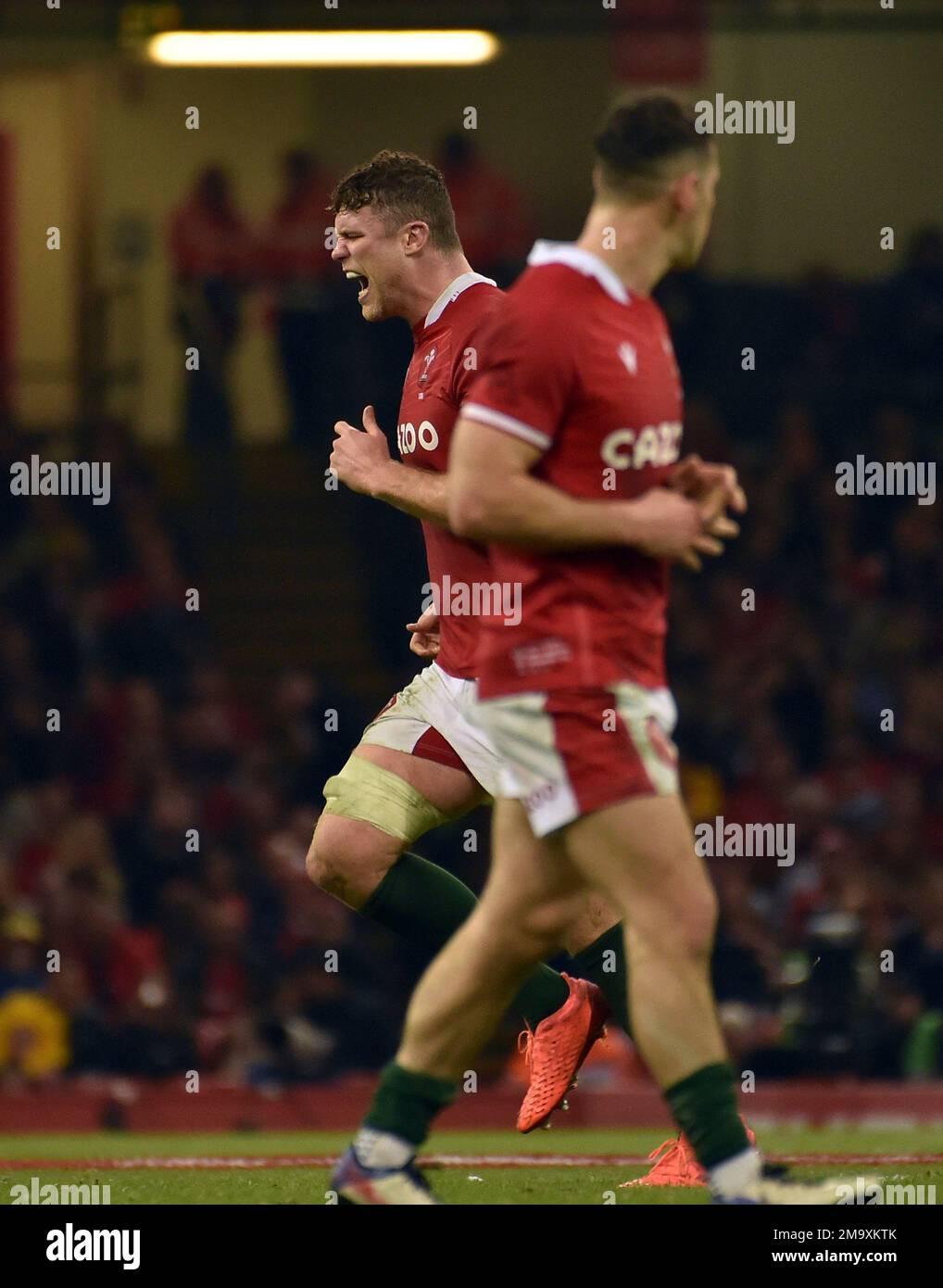 Wales' Will Rowlands reacts after being off the pitch in the sin-bin ...