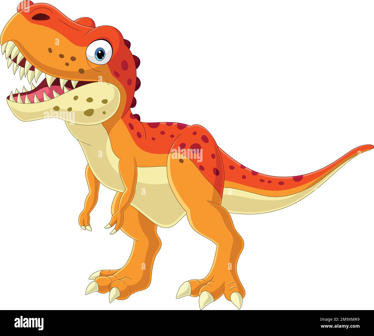 Cartoon dinosaur on white background Stock Vector Image & Art - Alamy
