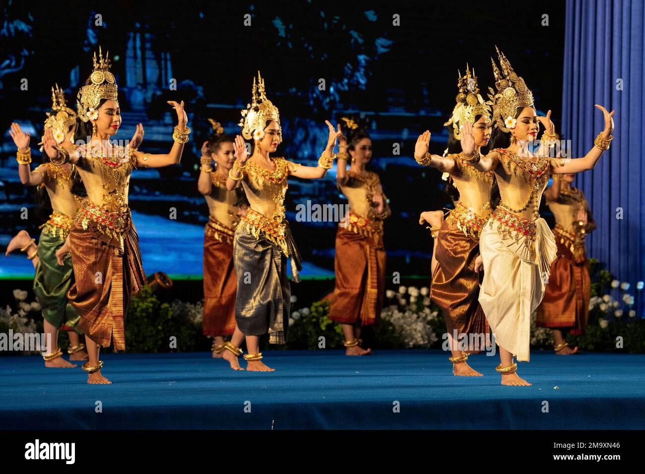 A traditional Khmer dance is performed at the Association of Southeast ...