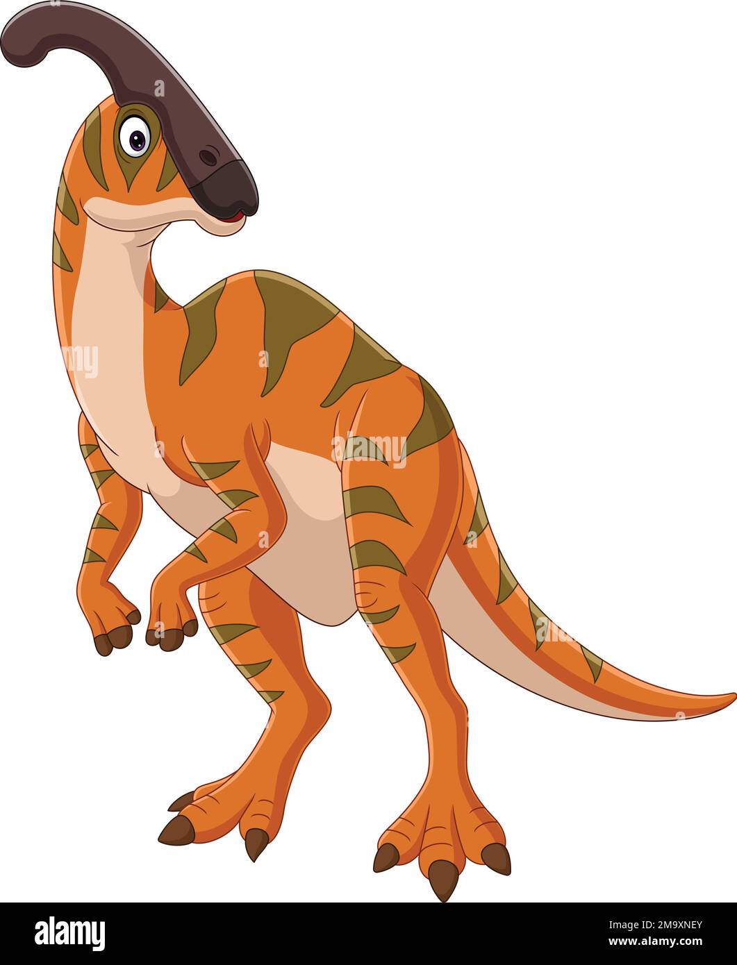 Cartoon parasaurolophus on white background Stock Vector Image & Art ...