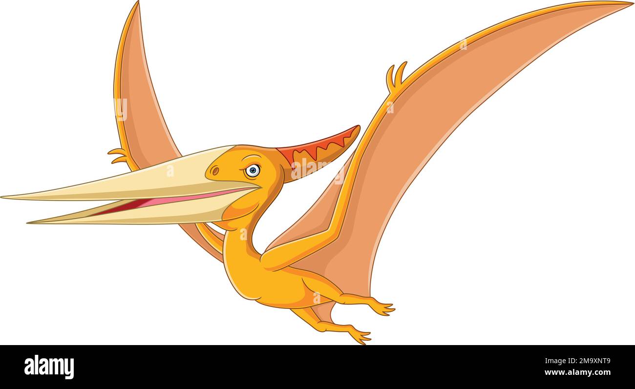 Cartoon pterodactyl on white background Stock Vector Image & Art - Alamy