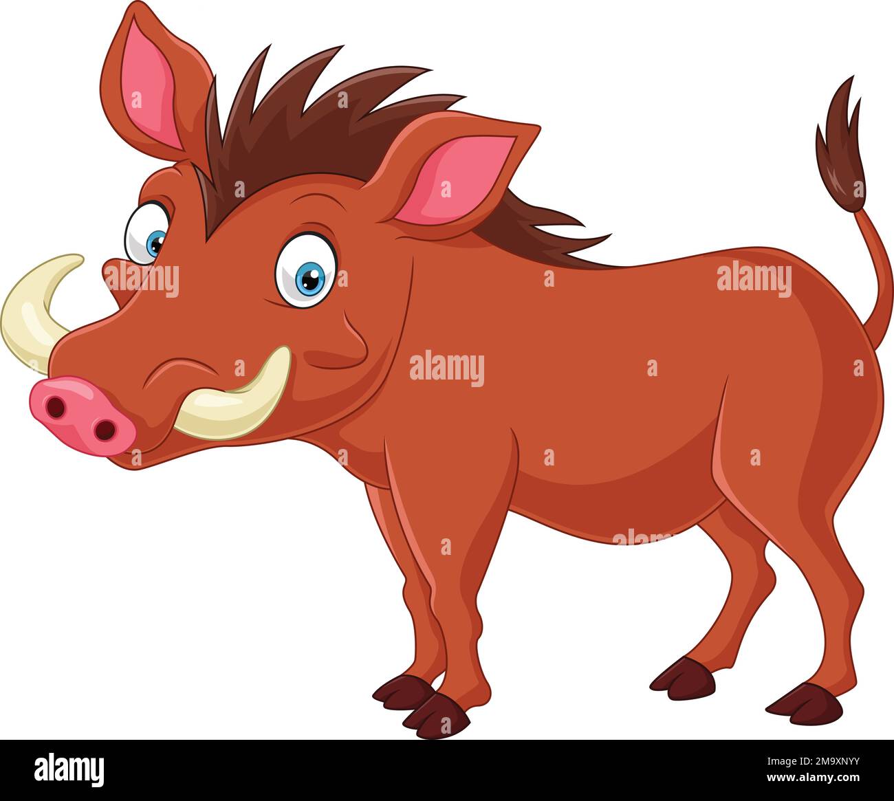 Cartoon warthog on white background Stock Vector Image & Art - Alamy