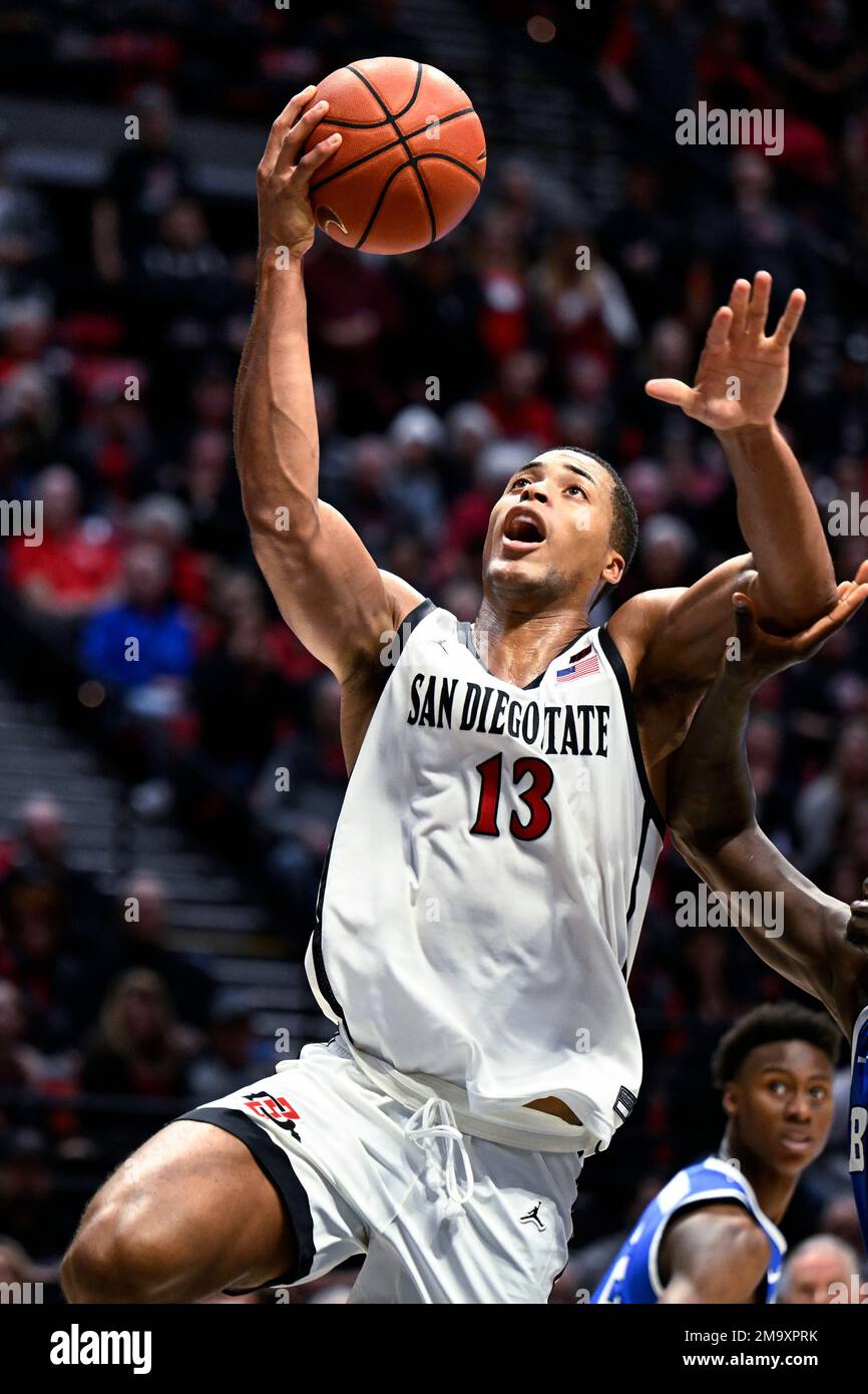 San Diego State forward Jaedon LeDee (13) shoots during the second half ...