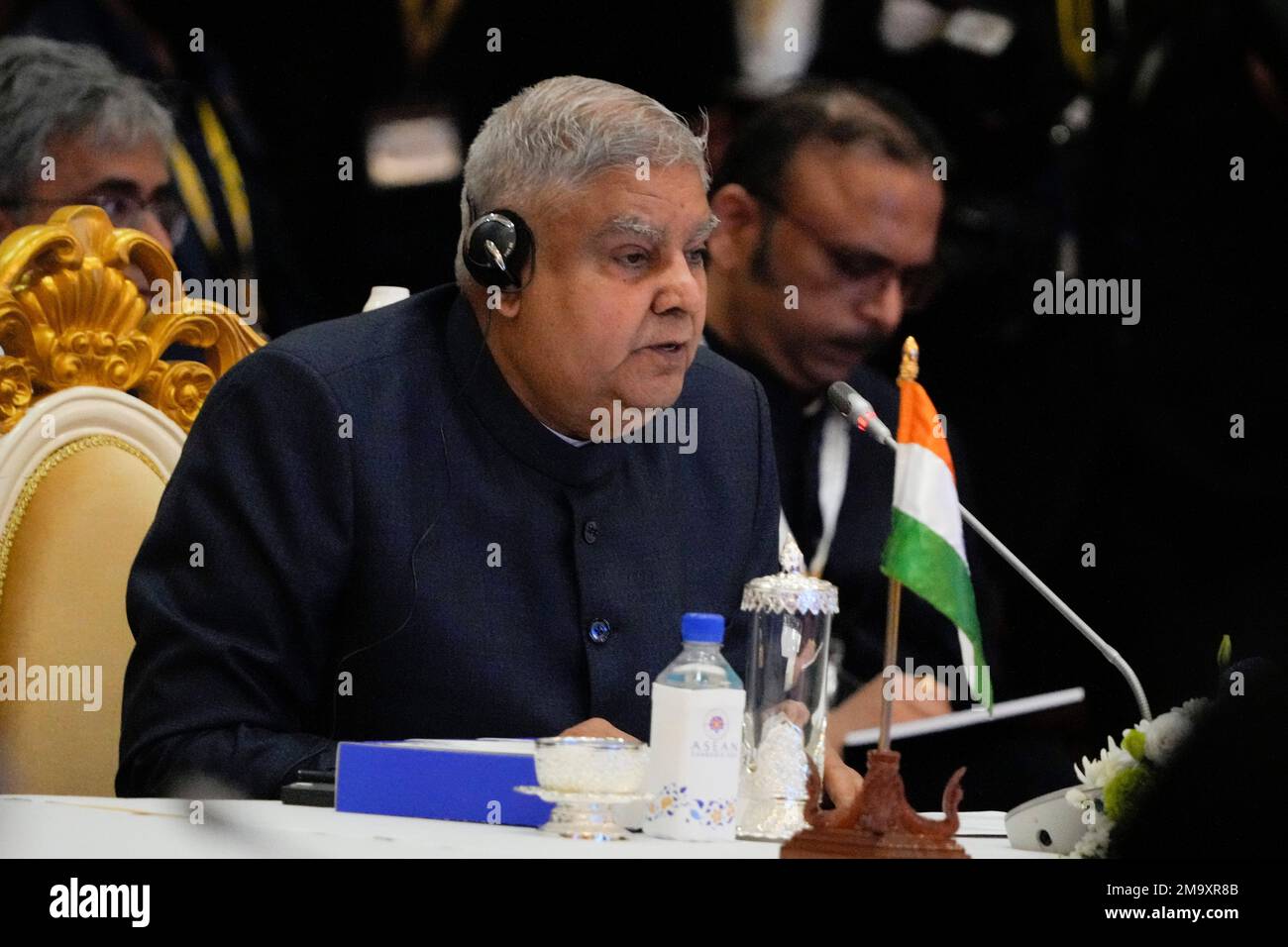 India's Vice President Jagdeep Dhankhar speaks during the ASEAN - India ...