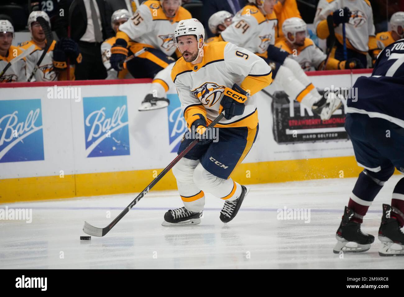 Nashville Predators left wing Filip Forsberg (9) in the second period ...