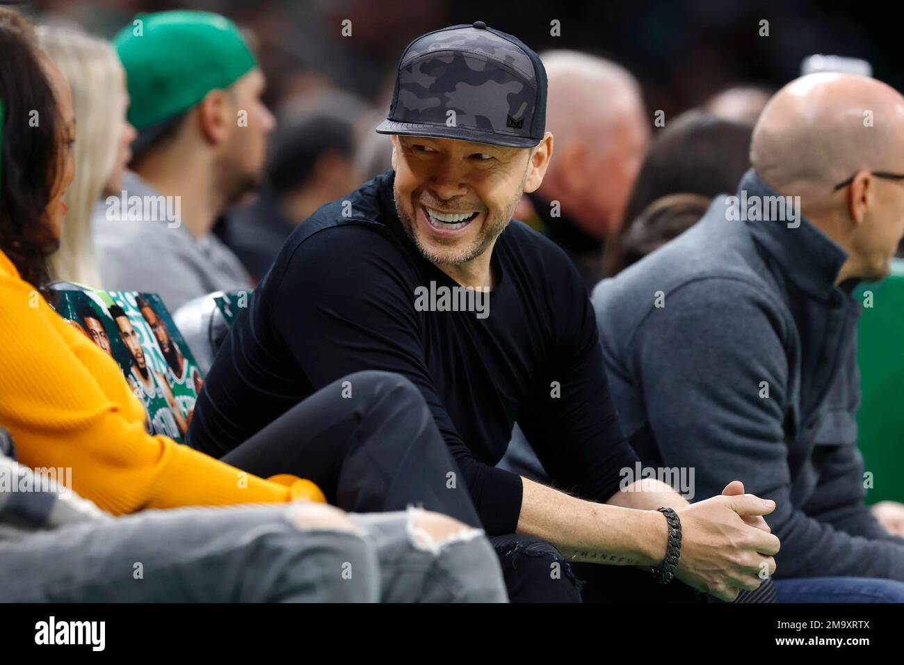 Donnie Wahlberg attends the NBA basketball game between the Boston ...