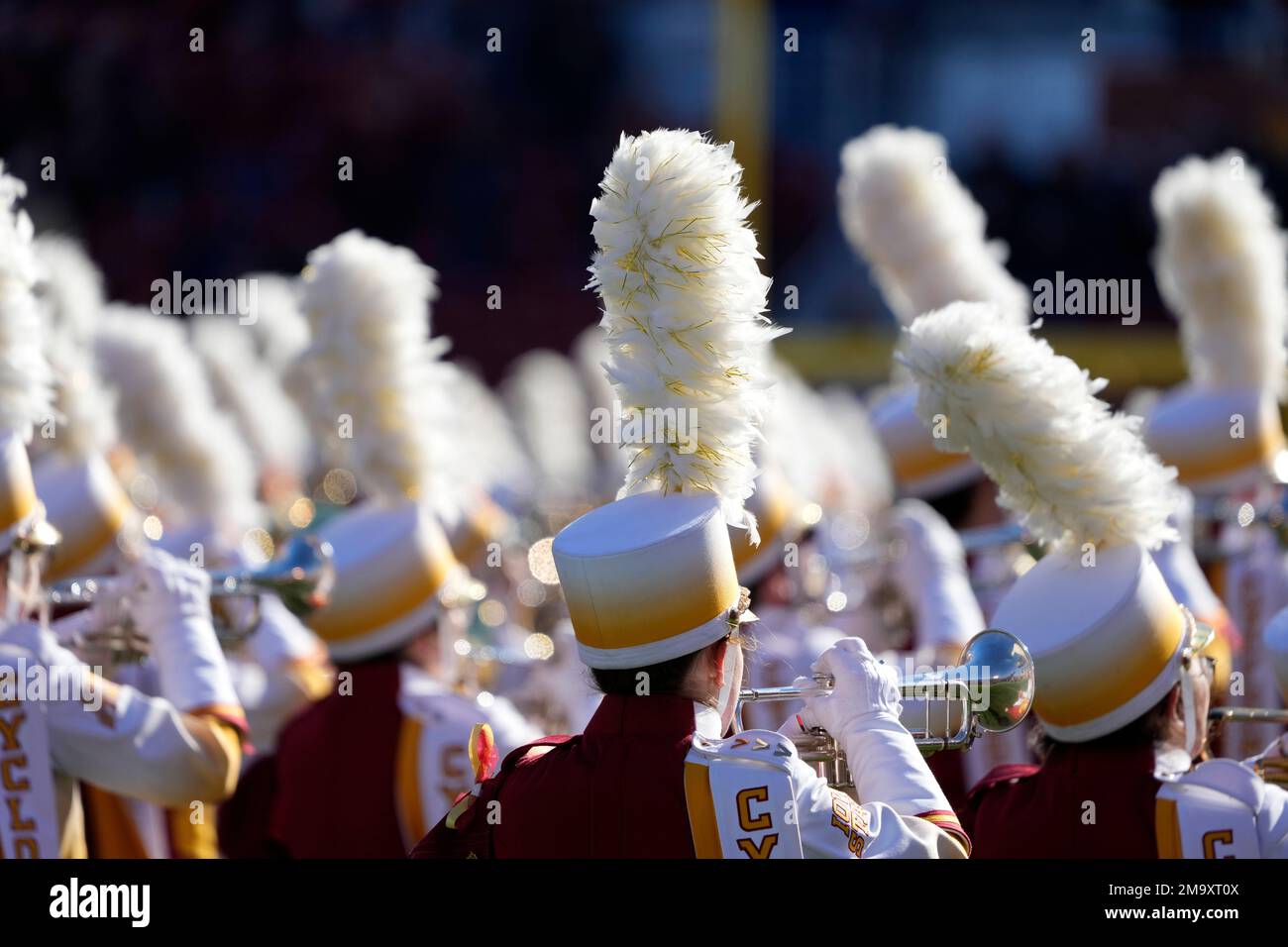 Iowa State band member perform before an NCAA college football game ...