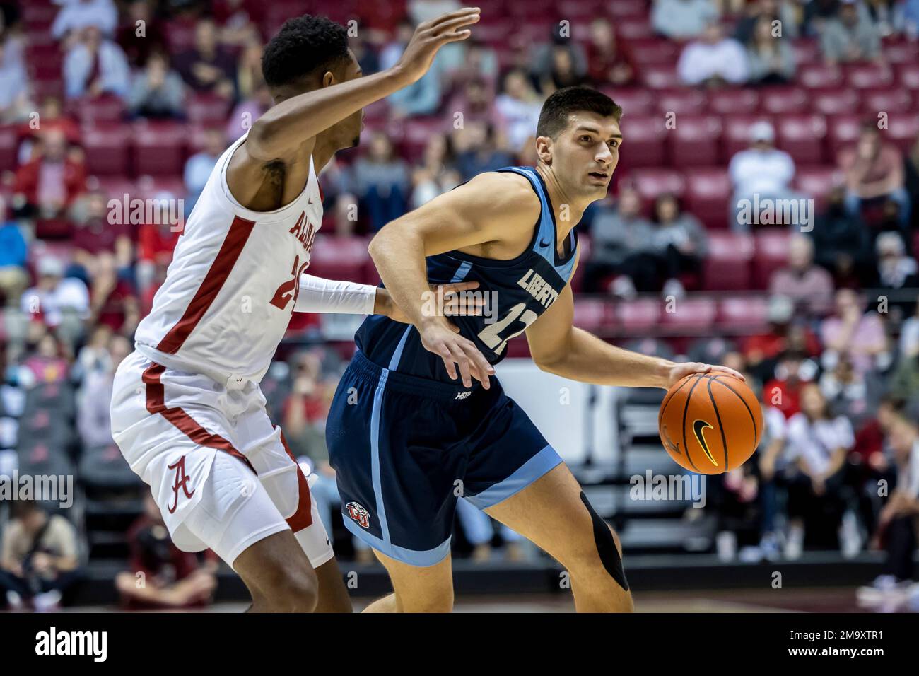 Liberty forward Kyle Rode (22) works against Alabama forward Brandon ...