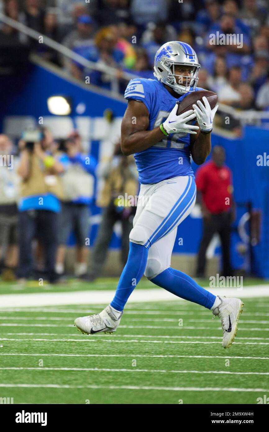 Detroit Lions tight end James Mitchell (82) makes a reception against ...