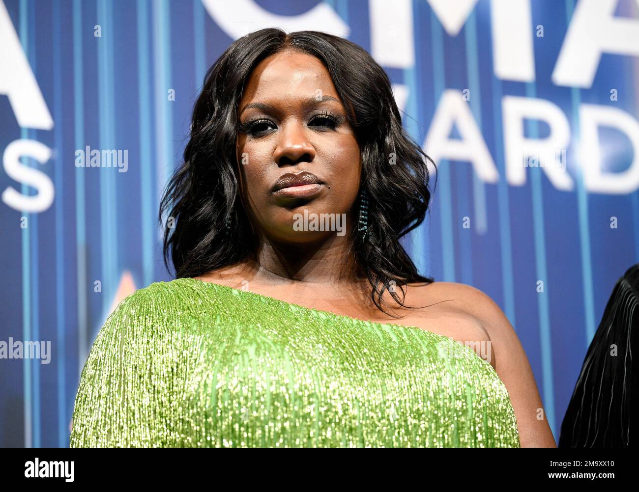 Tanya Trotter of The War and Treaty poses in the press room at the 56th ...