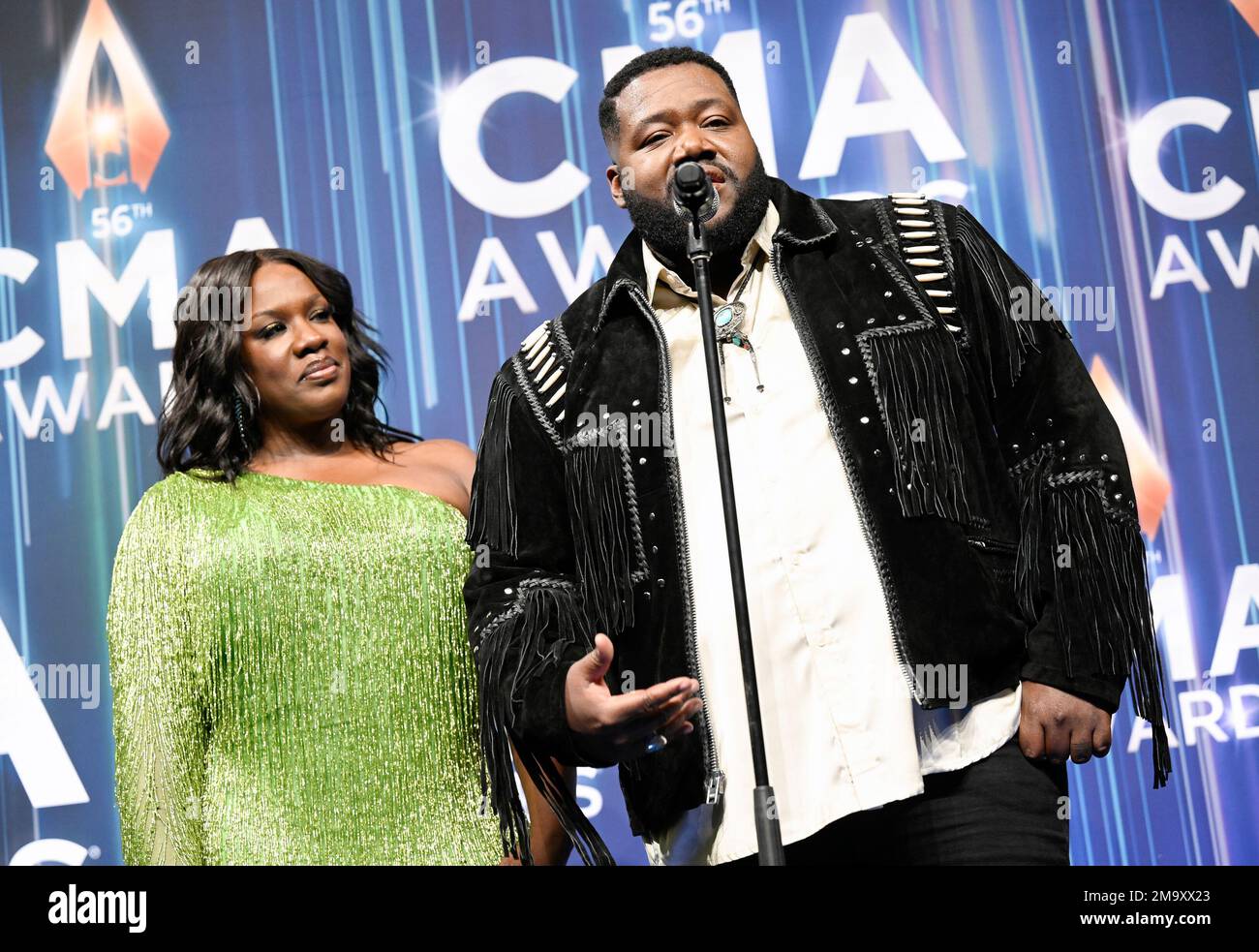 Tanya Trotter, left, and Michael Trotter Jr. of The War and Treaty pose ...