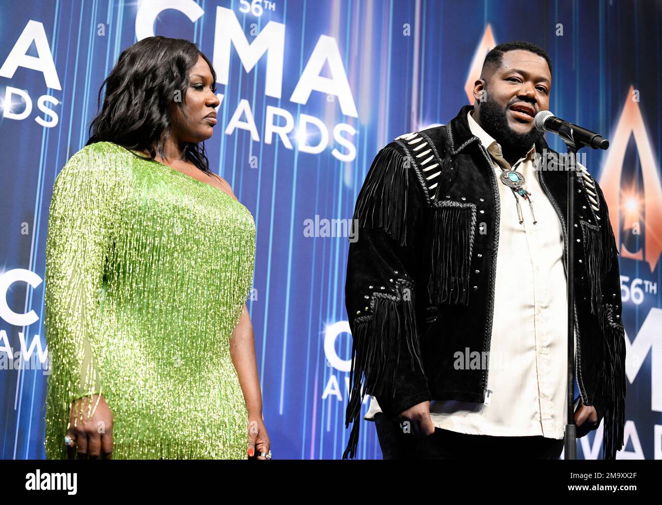 Tanya Trotter, left, and Michael Trotter Jr. of The War and Treaty pose ...