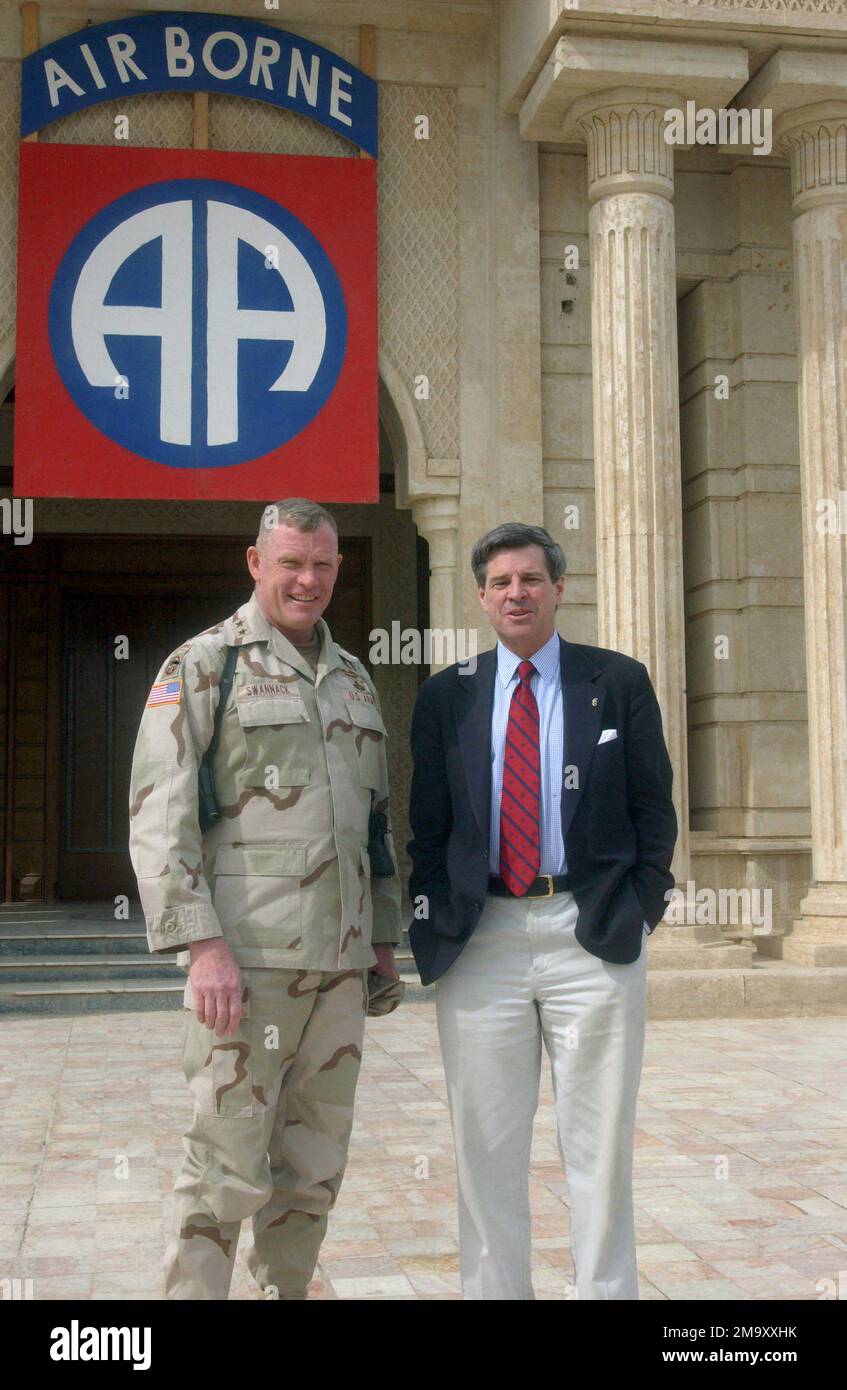 US Army (USA) Major General (MGEN) Charles Swannack, Jr. (left ...