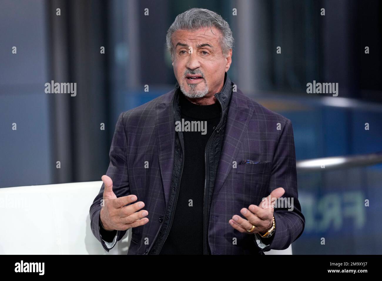 Sylvester Stallone appears on "Fox & Friends" on Friday, Nov. 11, 2022 ...