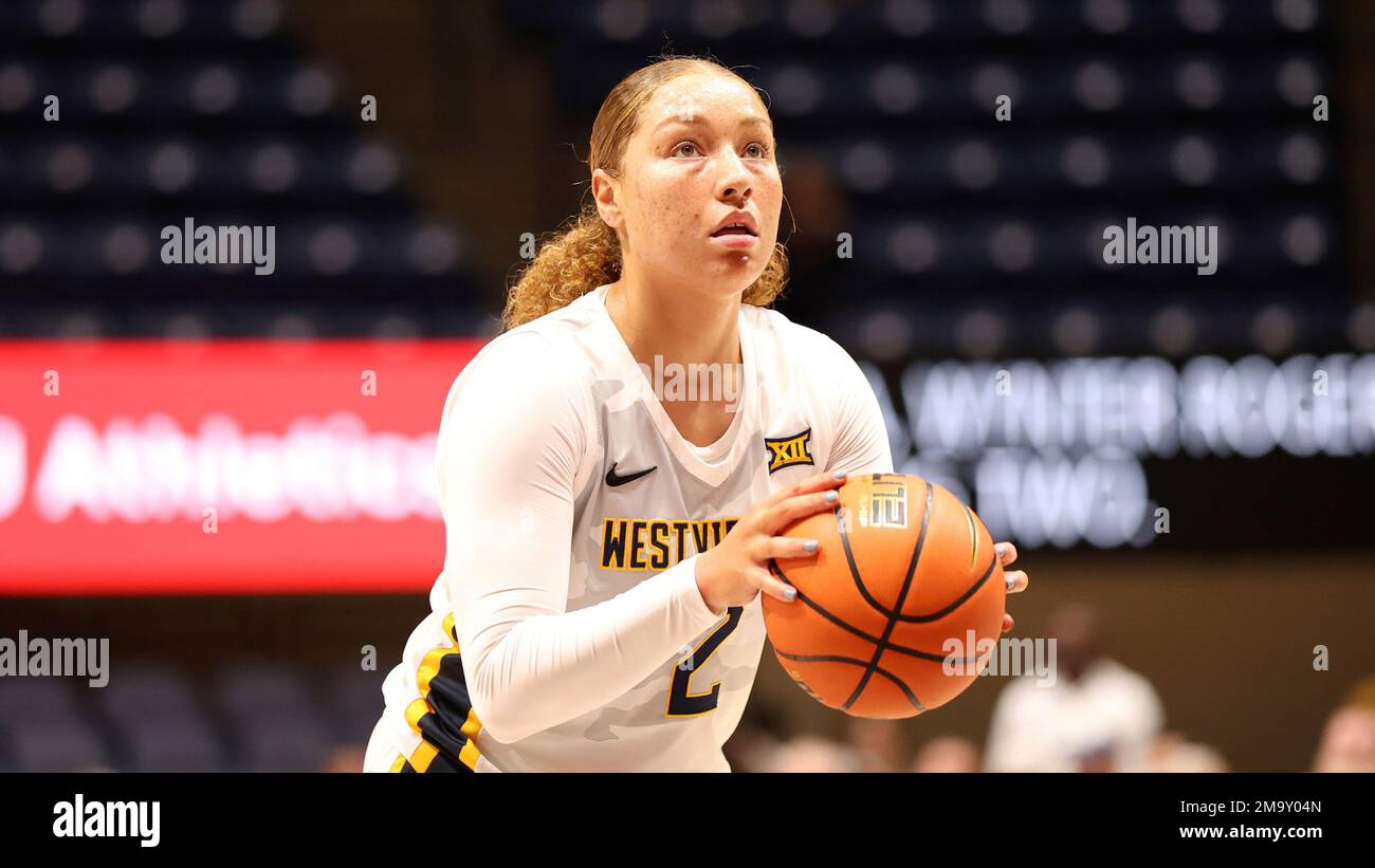 West Virginia's Wynter Rogers #2 takes a free throw against USC Upstate ...