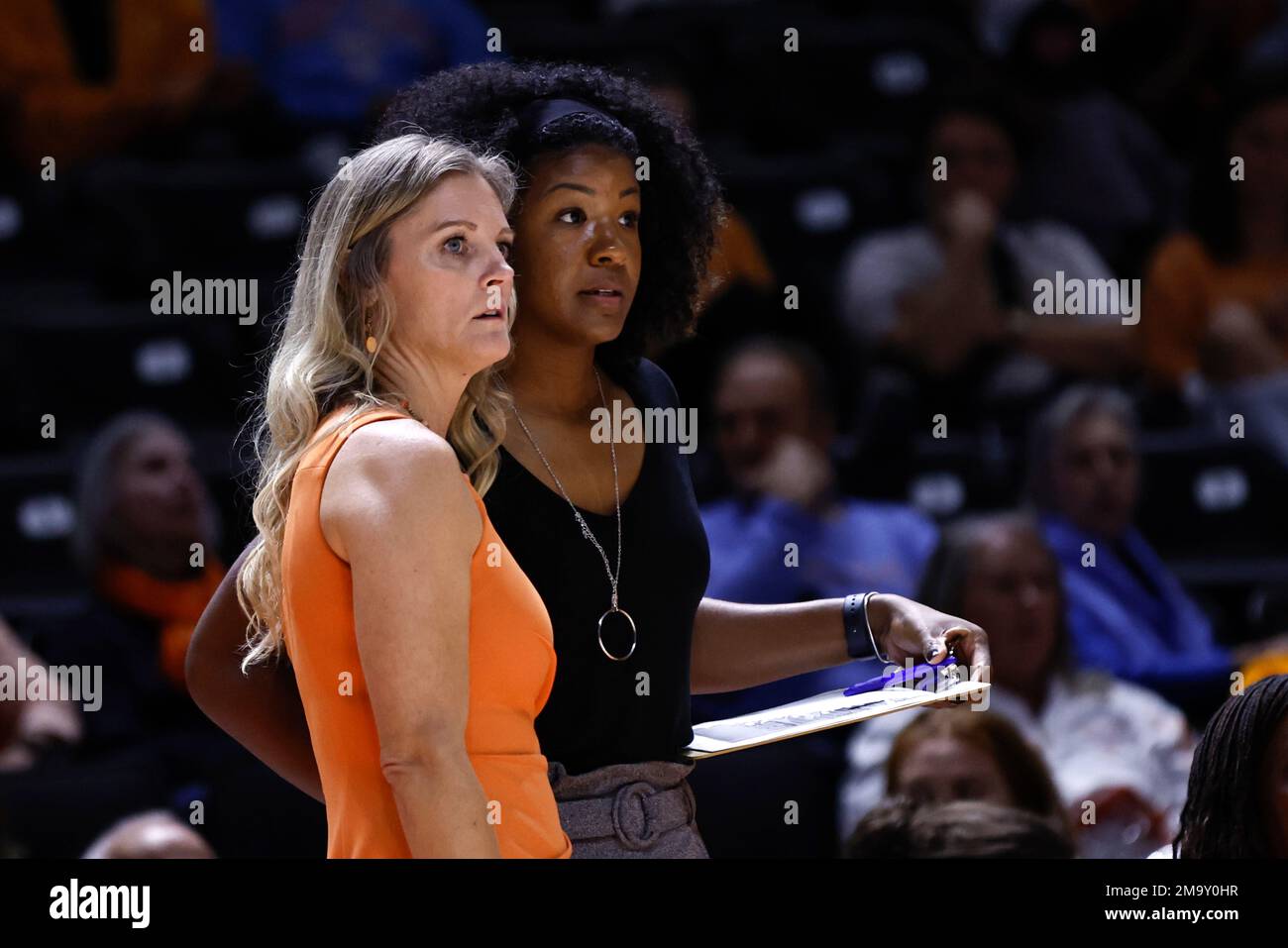 Tennessee head coach Kellie Harper and assistant coach Joy McCorvey ...