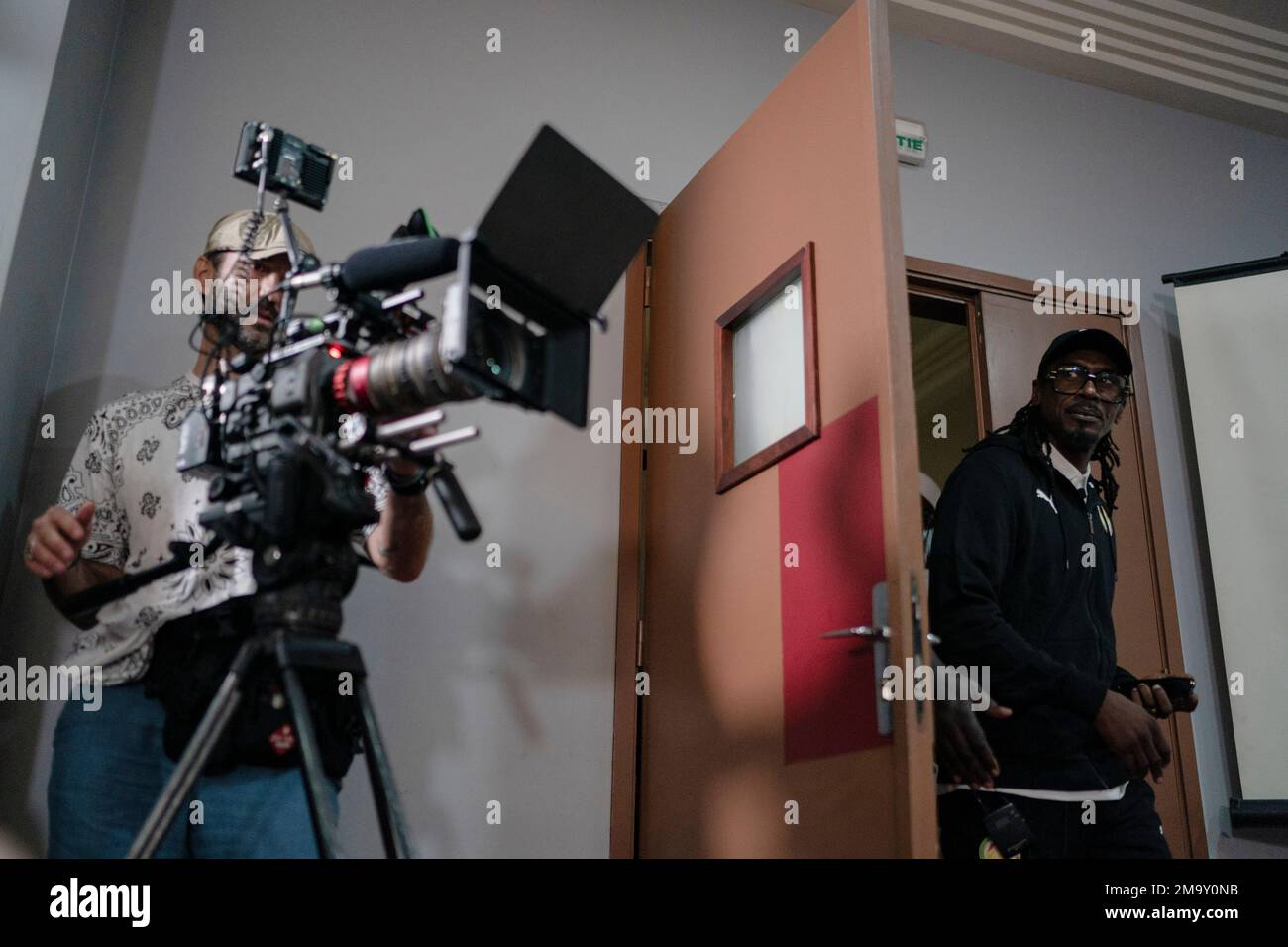 Senegal's soccer team coach Aliou Cisse arrives to announce his list of ...