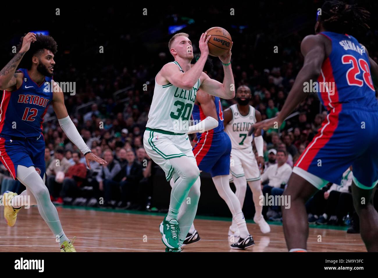 Boston Celtics forward Sam Hauser (30) during an NBA basketball game ...