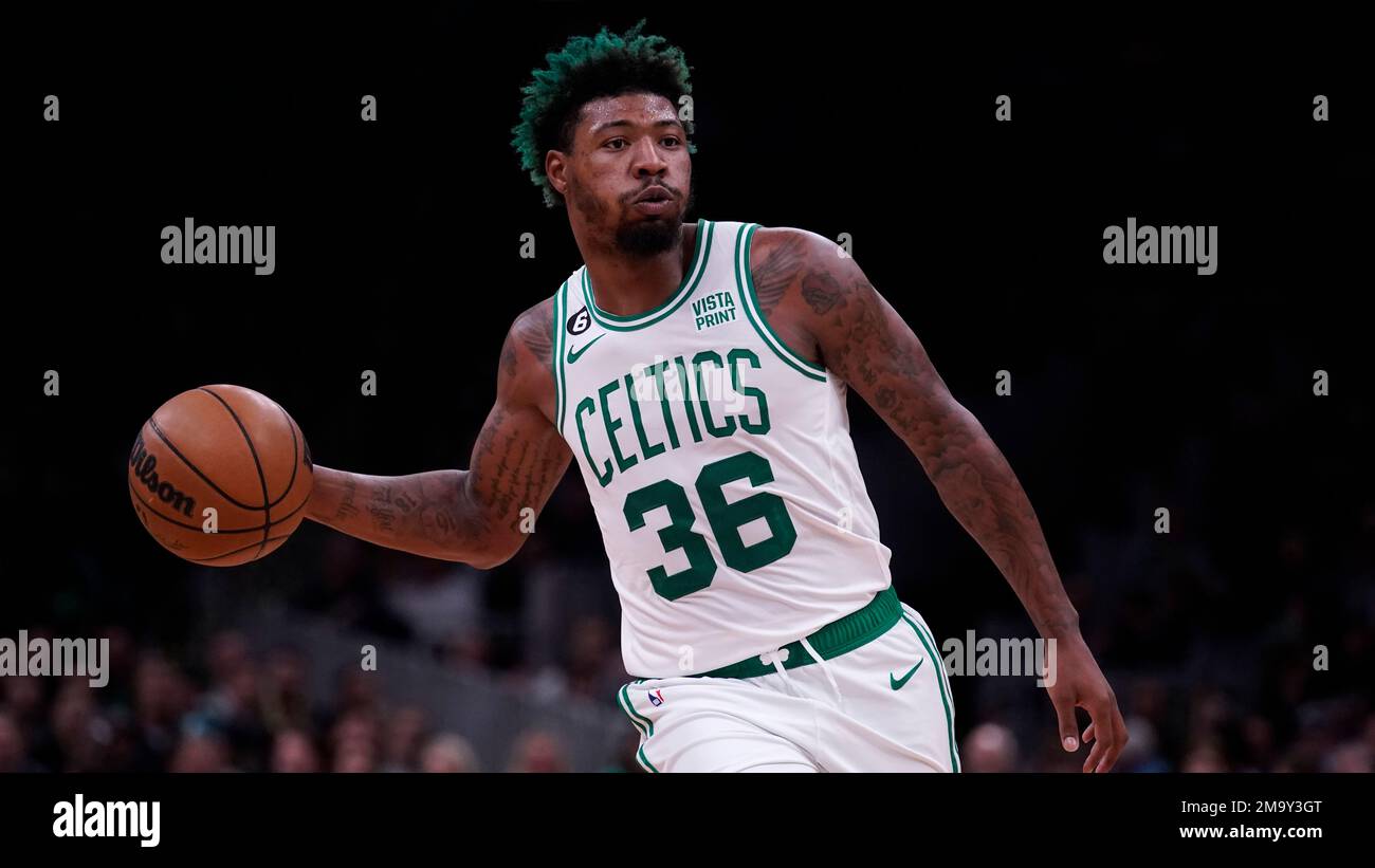Boston Celtics guard Marcus Smart (36) during an NBA basketball game ...