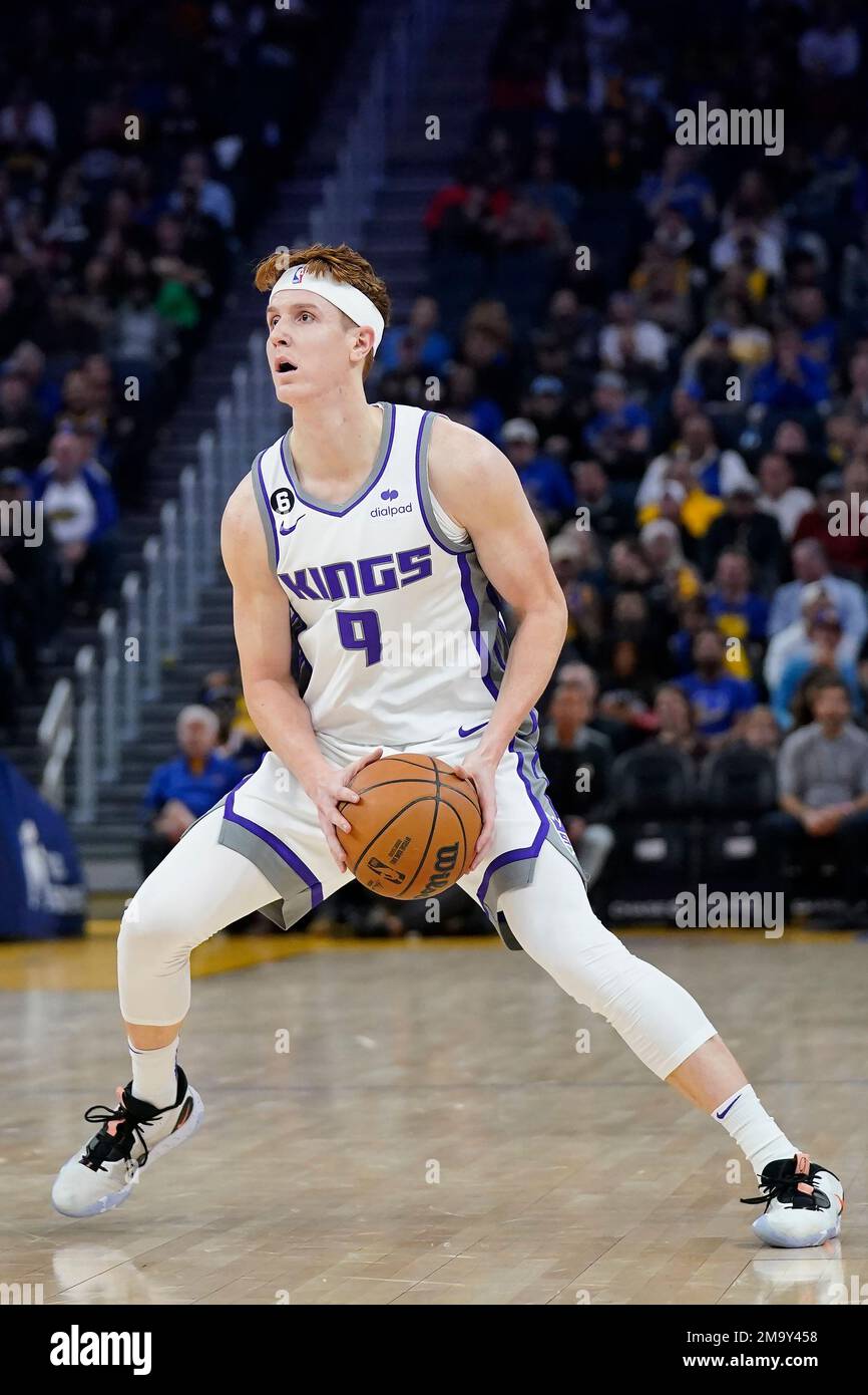 Sacramento Kings guard Kevin Huerter (9) during an NBA basketball game ...