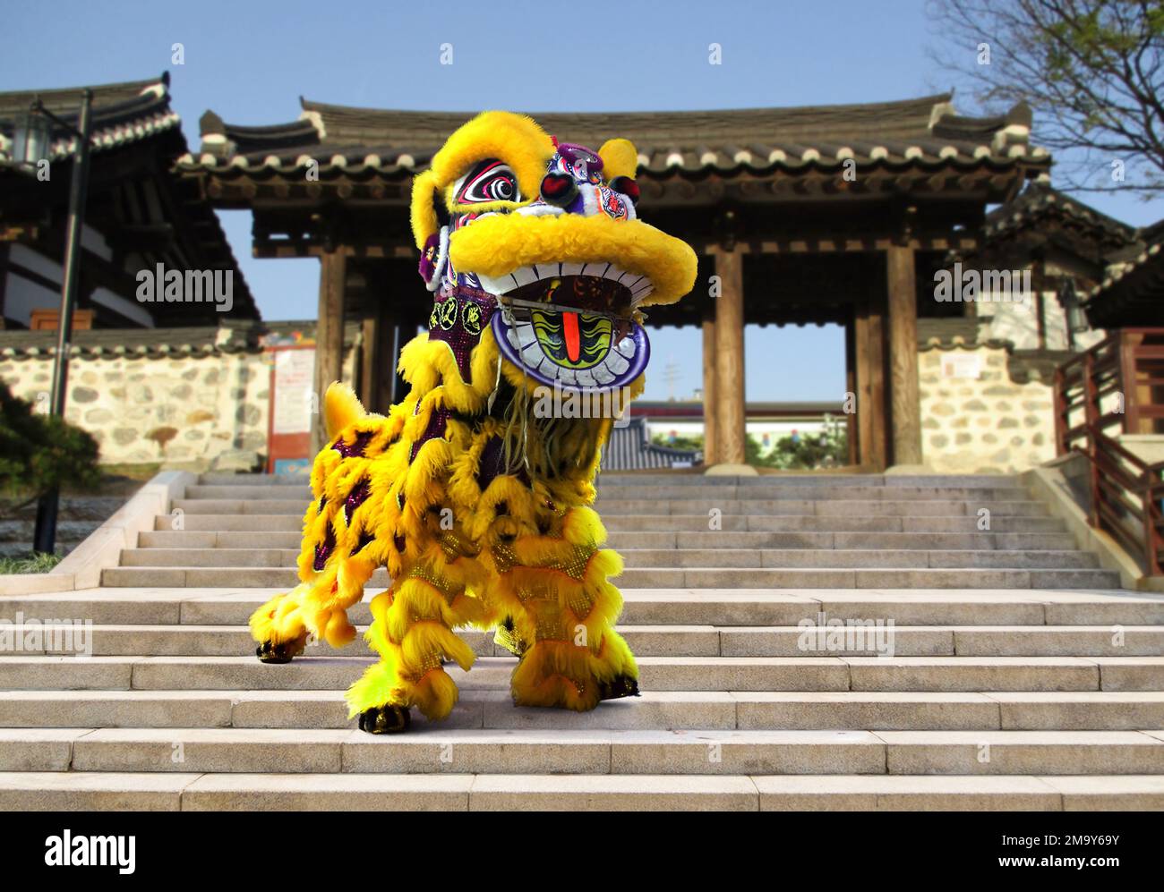Chinese New Year lion dance celebration Stock Photo - Alamy