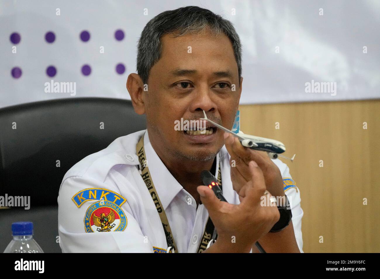 National Transportation Safety Committee investigator Nurcahyo Utomo ...