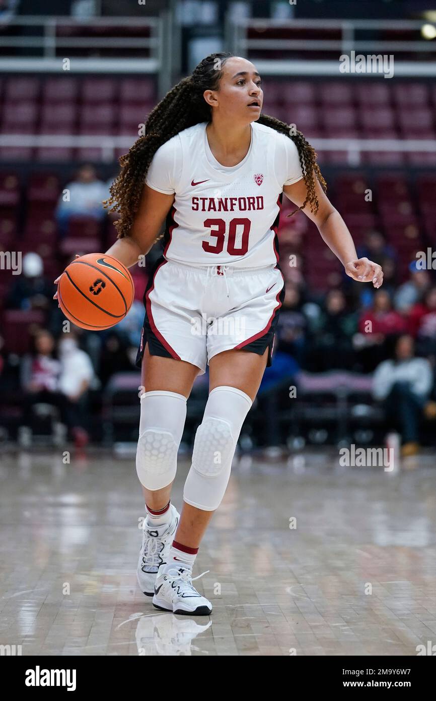 Stanford guard Haley Jones looks to pass during the second half of an ...