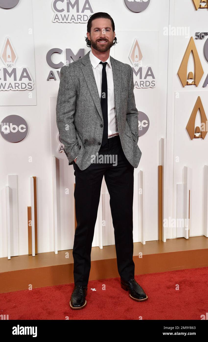 Riley Green arrives at the 56th Annual CMA Awards on Wednesday, Nov. 9 ...