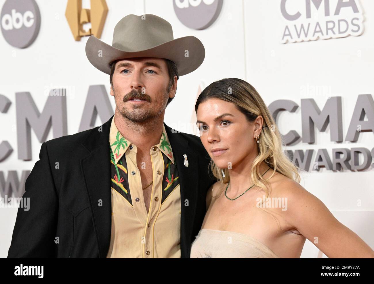 Mark Wystrach, left, and Ty Haney arrive at the 56th Annual CMA Awards ...