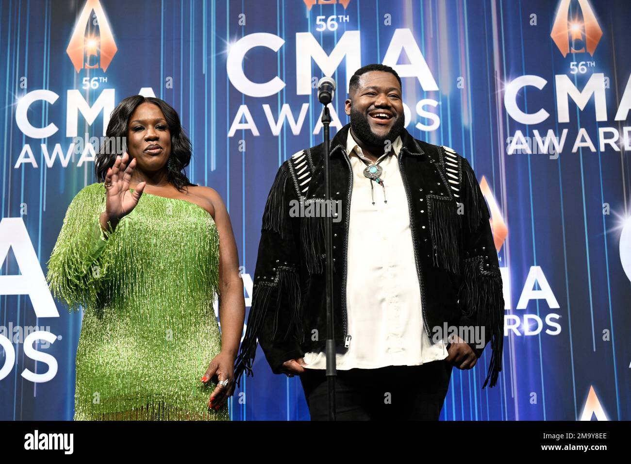 Tanya Trotter, left, and Michael Trotter Jr. of The War and Treaty pose ...