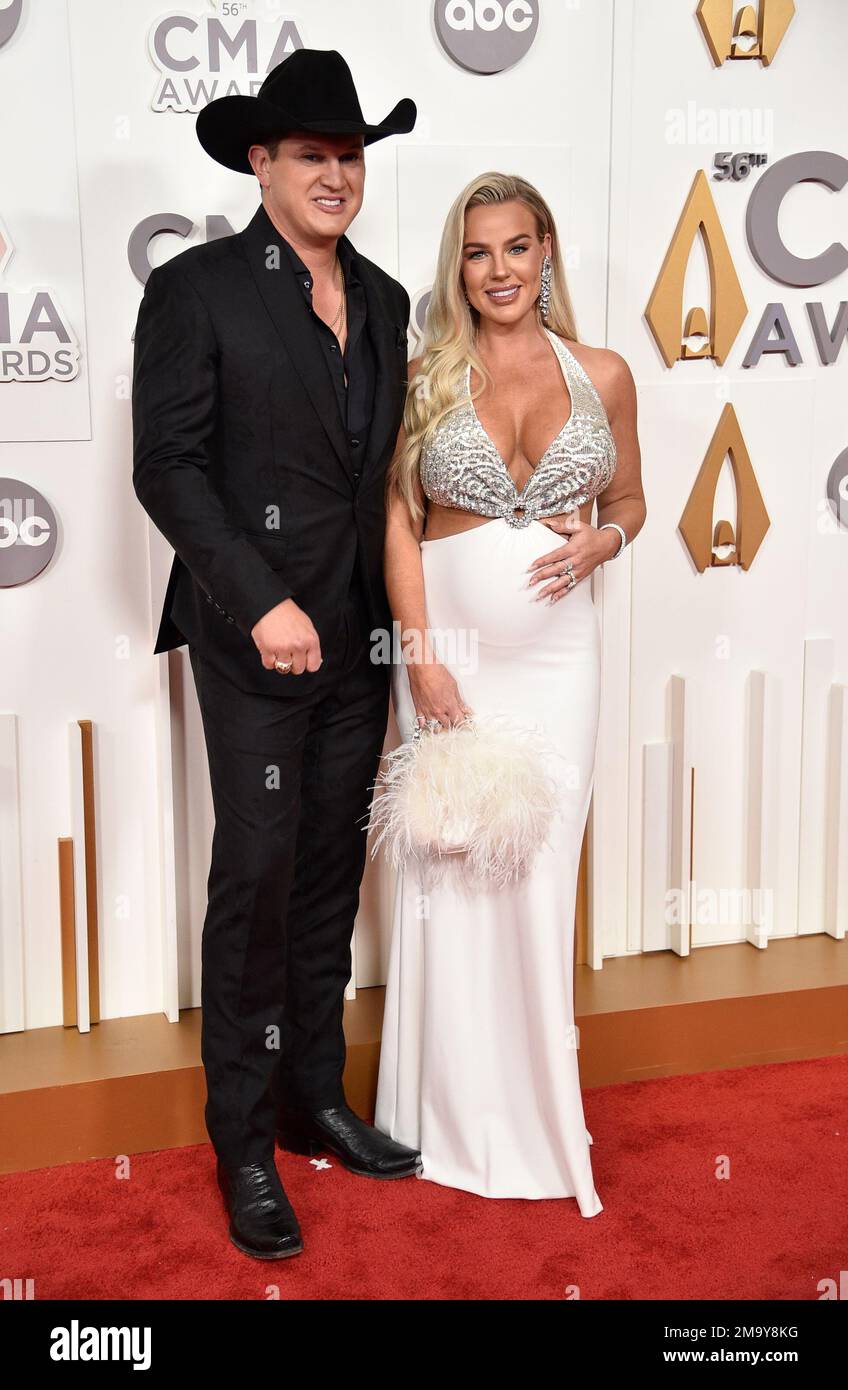 Jon Pardi, left, and Summer Ducan arrive at the 56th Annual CMA Awards ...