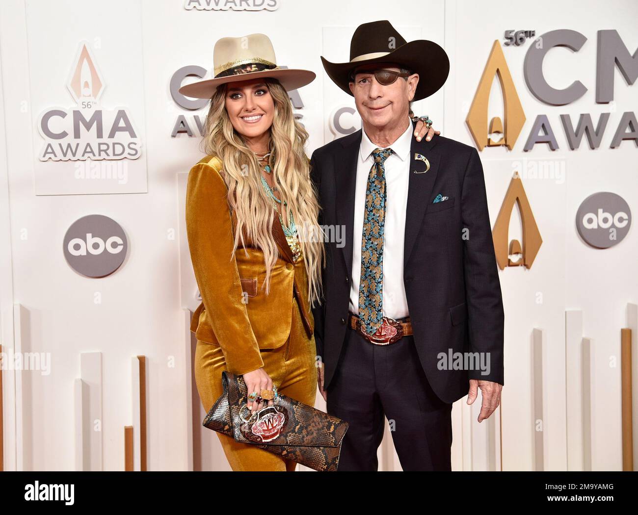 Lainey Wilson, left, and her father Brian Wilson arrive at the 56th ...