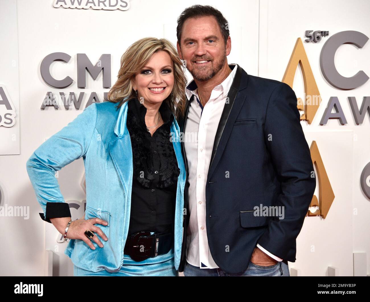 Sonya Isaacs, left, and Jimmy Yeary arrive at the 56th Annual CMA ...