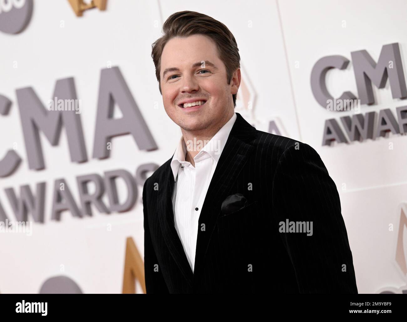 Travis Denning arrives at the 56th Annual CMA Awards on Wednesday, Nov ...