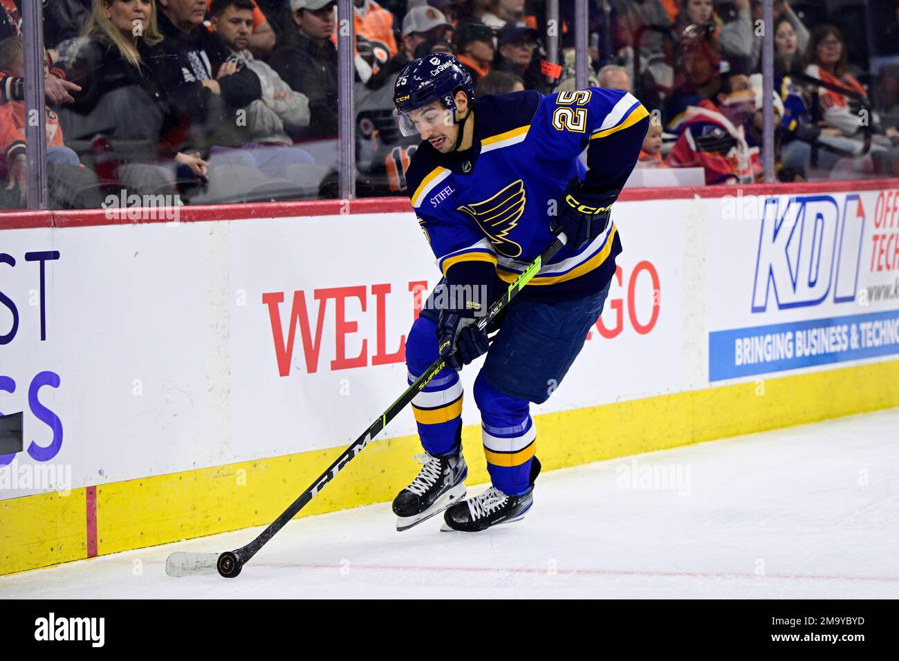 St. Louis Blues' Jordan Kyrou in action during an NHL hockey game ...
