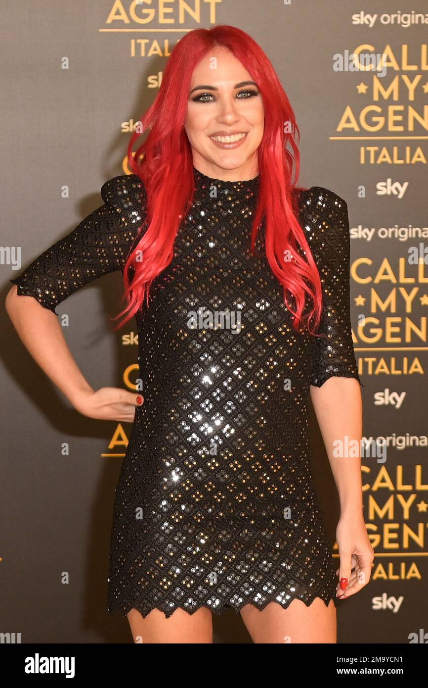 Rome, Italy. 18th Jan, 2023. Antonella Arpa attends at the gold carpet ...