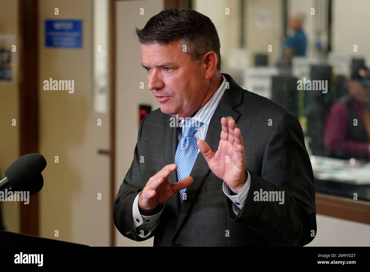 Maricopa County Supervisor Bill Gates speaks inside the Recorders ...