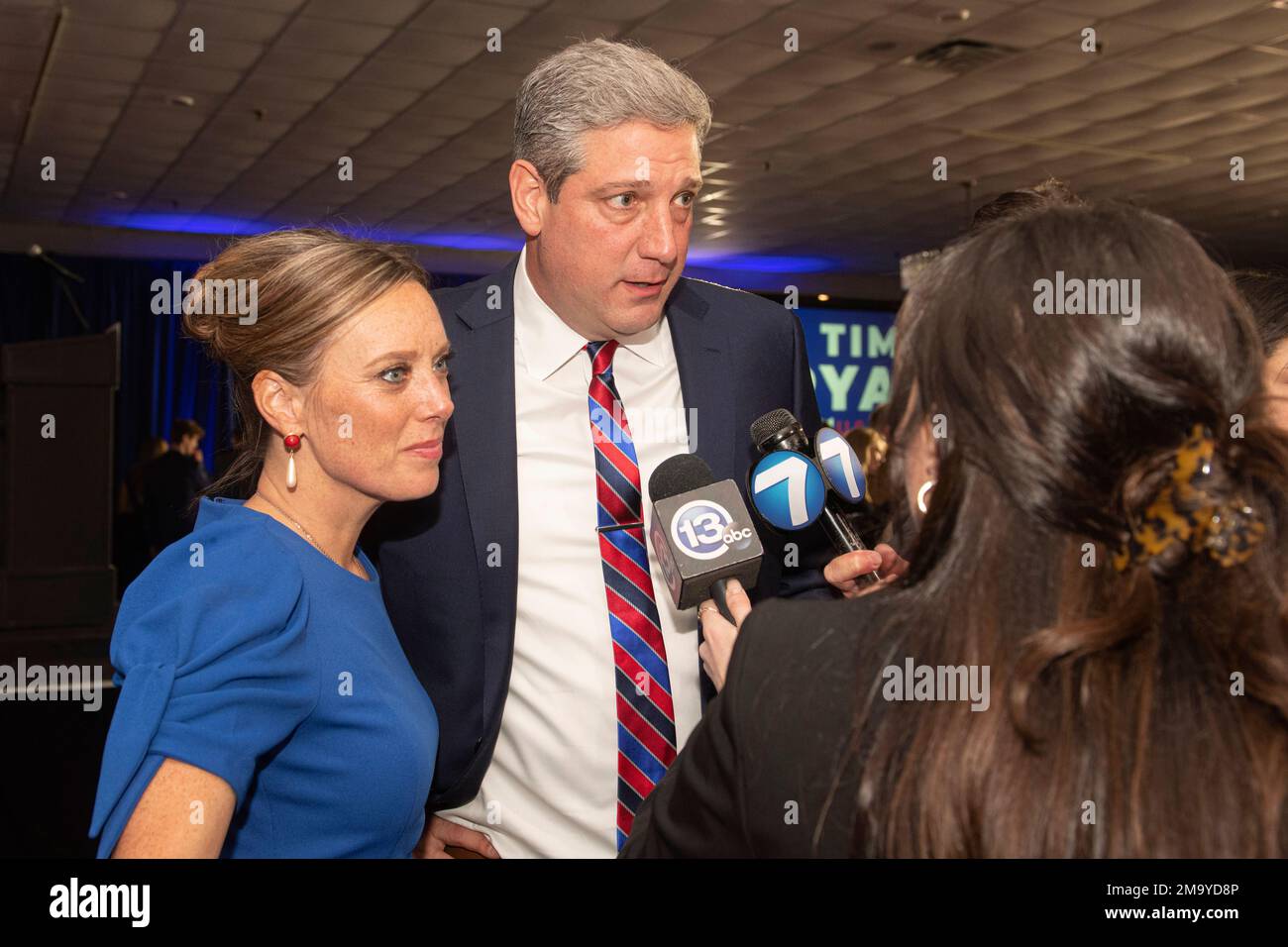 Democratic Senate candidate Tim Ryan, D-Ohio, gives an interview with ...