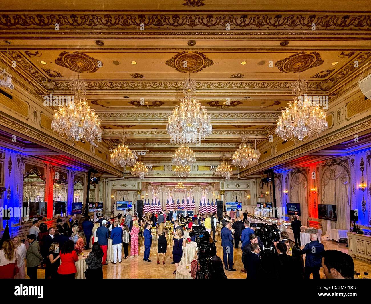 Guests arrive for an election night party at Mar-a-lago, former ...