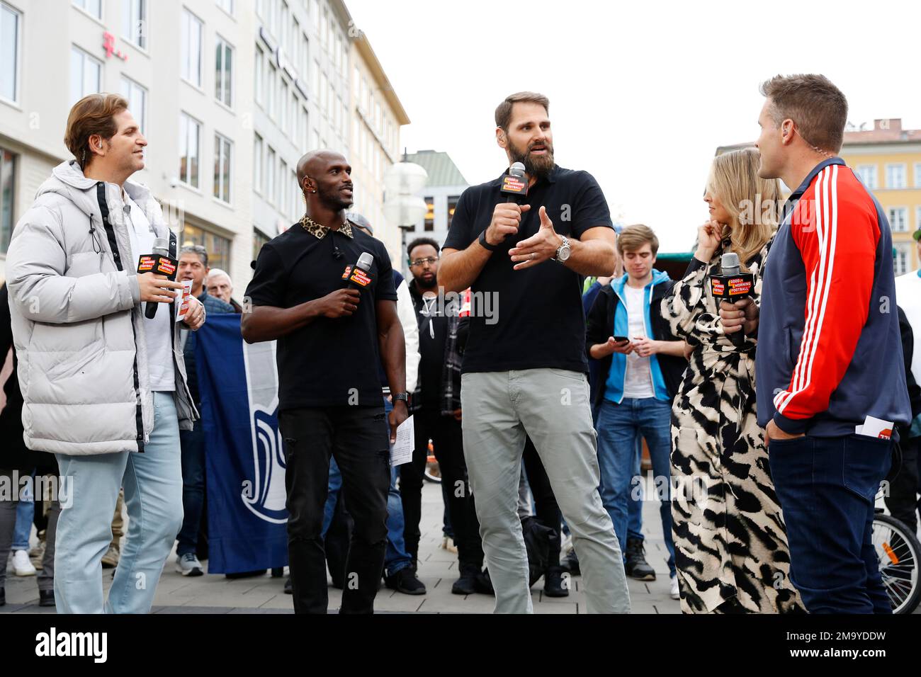 From left, Peter Schrager, Jason McCourty, Sebastian Vollmer, Jamie ...