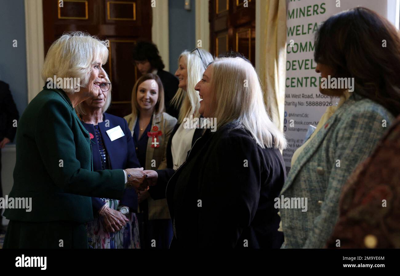 Britain's Camilla, Queen Consort, meets people during her visit to the ...