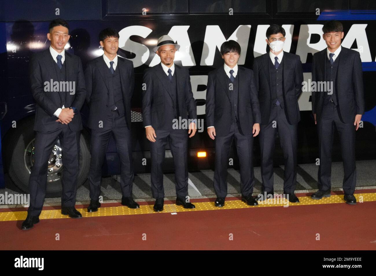 From left, Shuichi Gonda, Yuto Nagatomo, Miki Yamane, Yuki Soma, Shogo ...