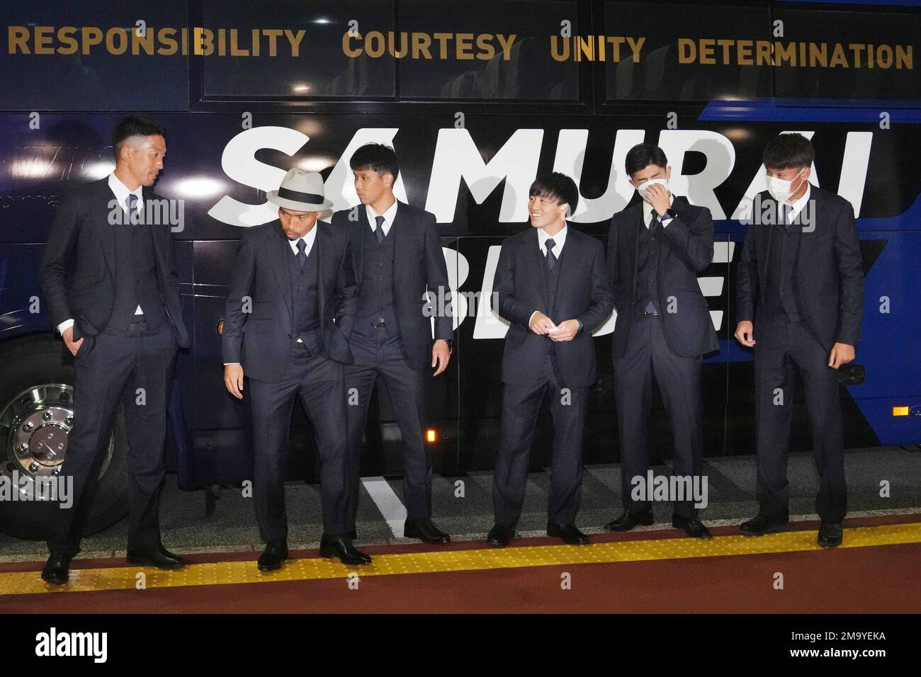 From left, Shuichi Gonda, Yuto Nagatomo, Miki Yamane, Yuki Soma, Shogo ...