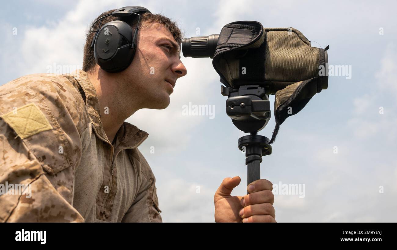 U.S. Marine Corps Sgt. Taylor Brooks, a scout sniper assigned to Scout ...
