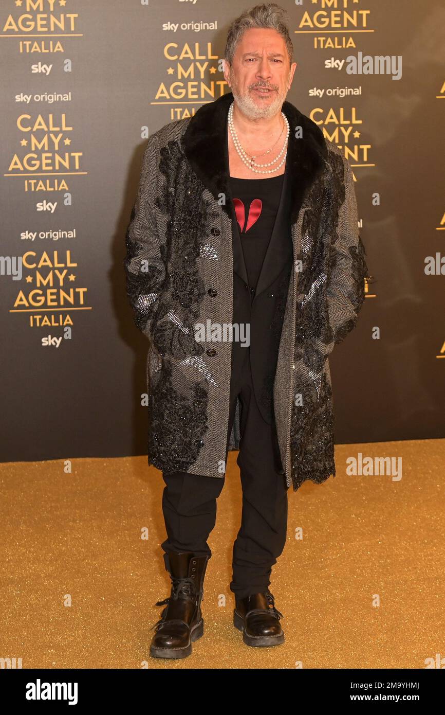 Michele Di Mauro attends at the gold carpet of the premiere of Sky ...