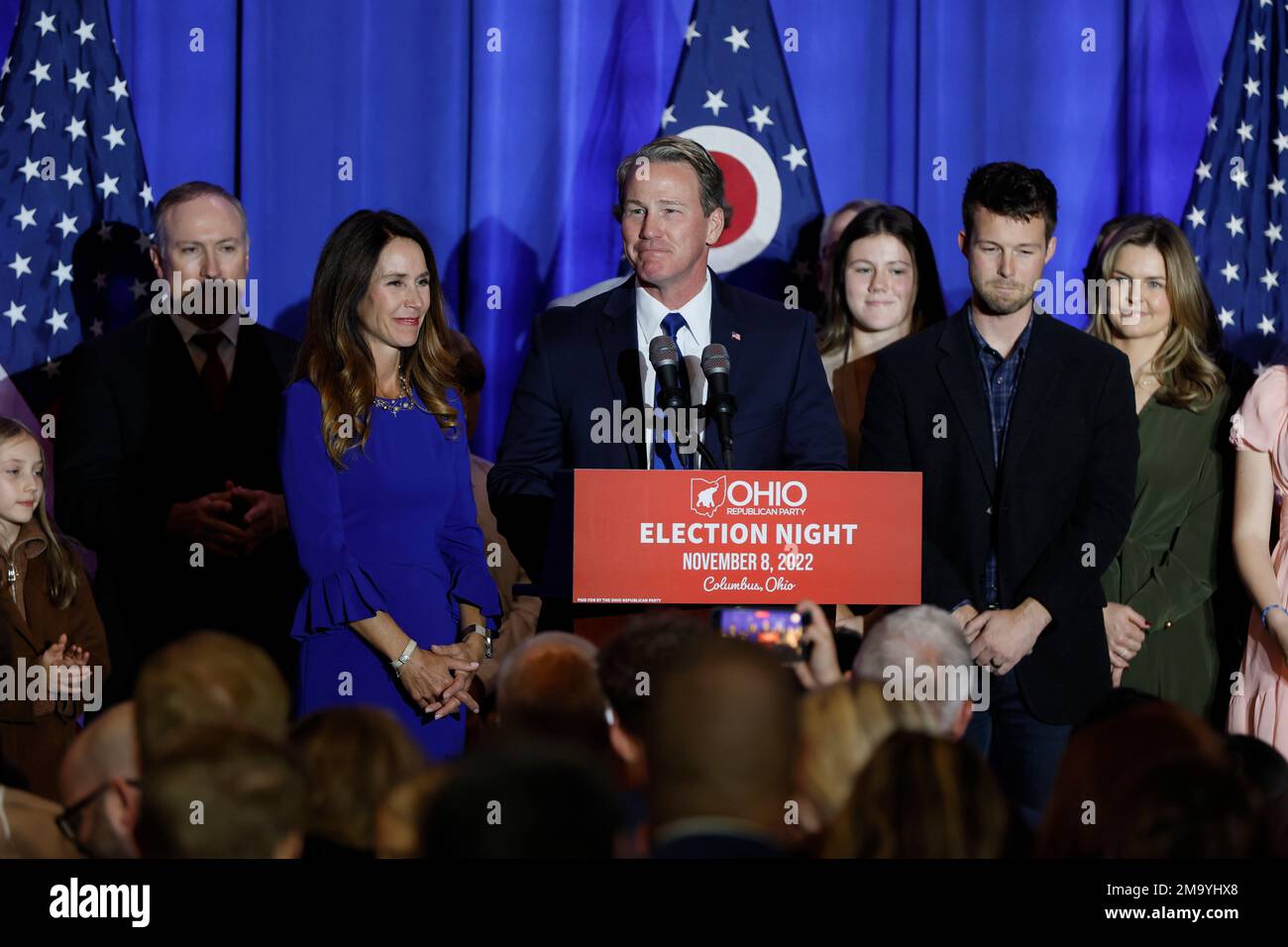 Republican Ohio Lt. Gov. Jon Husted speaks during an election night ...